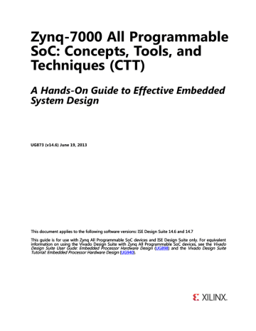 Zynq-7000 All Programmable SoC: Concepts, Tools, and Techniques (CTT ...