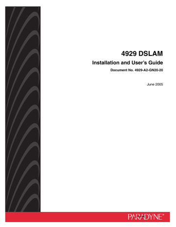 Paradyne DSLAM 4900 4929 Installation and User's Guide | Manualzz