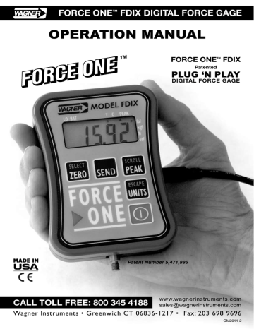 Wagner FDIX FDIX Operation Manual | Manualzz