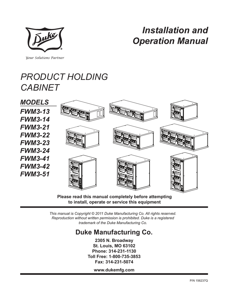 Duke Product Holding Cabinet Manual | Cabinets Matttroy