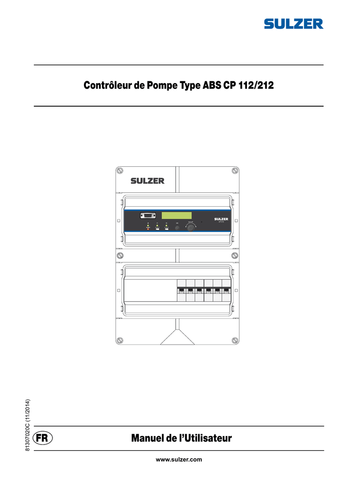 Sulzer CP 112, CP 212 Mode d'emploi | Manualzz