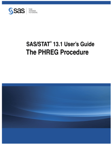 SAS PHREG Procedure User's Guide | Manualzz