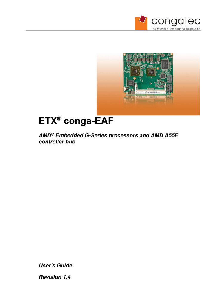 congatec conga-EAF User's guide | Manualzz
