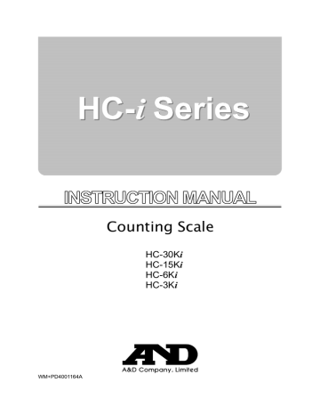 AND HC-i Series Instruction manual | Manualzz