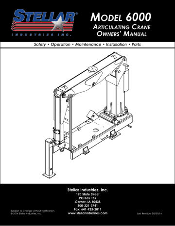 Stellar Articulating Crane 6000 Owners’ Manual | Manualzz