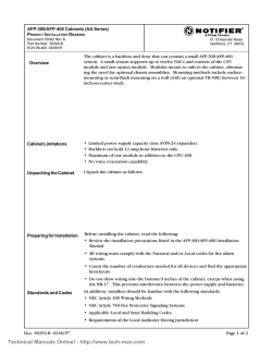 Notifier AFP-400 - Data Sheet, Installation manual, Manual, User manual ...