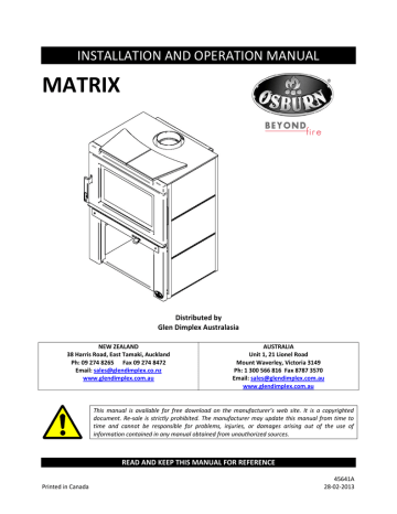 Osburn Matrix Installation and Operation Manual | Manualzz