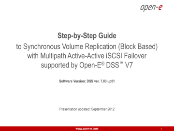 Synchronous Volume Replication DSS V7 User Guide | Manualzz