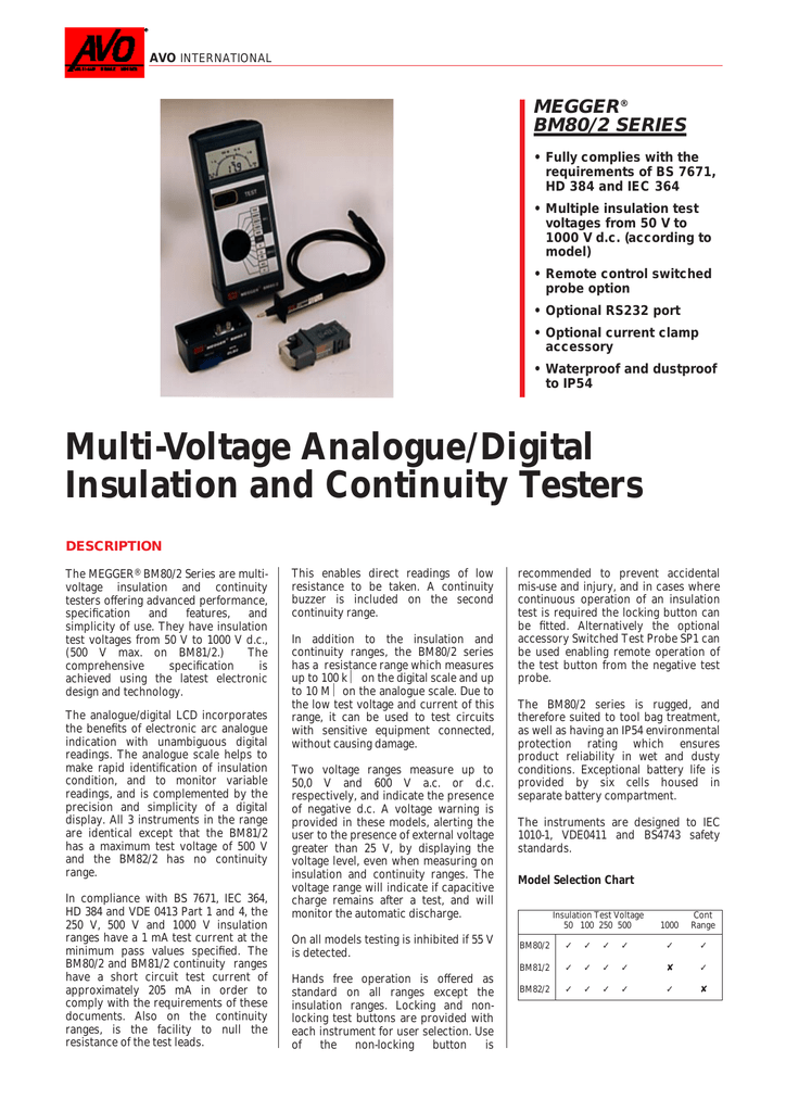 Avo Megger Bm400/2 Manual Official Online | www.oceanproperty.co.th