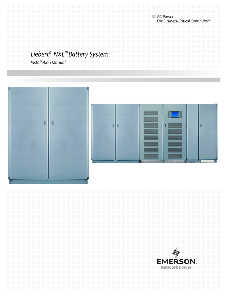 Liebert NXL Installation manual | Manualzz