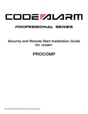 Code Alarm Procomp Installation manual | Manualzz