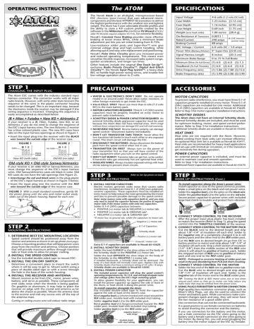 NOVAK ATOM ESC Operating instructions | Manualzz