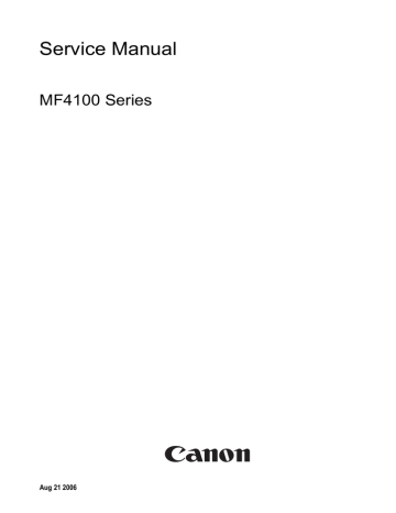 Canon imageCLASS MF4100 Series Service manual | Manualzz