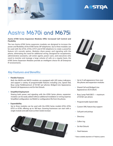 Mitel M670 Expansion Module Datasheet | Manualzz