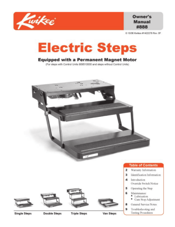 Kwikee Electric Step Owner's Manual | Manualzz