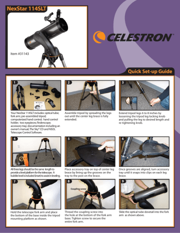 Celestron NexStar 114 SLT Quick Setup | Manualzz