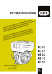 Hatz 1B 1B20, 1B 1B27, 1B 1B30, 1B 1B40, 1B 1B50 Diesel Engine Manual ...