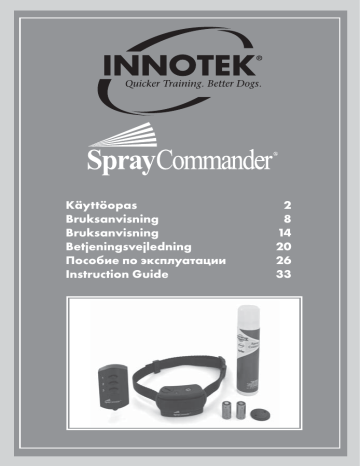 Innotek Spray Commander User Manual | Manualzz