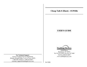 Cheap Talk 8 User's Guide | Manualzz
