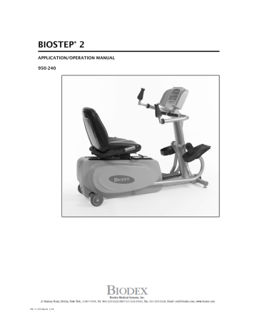 biodex Biostep 2 Application/Operation Manual | Manualzz