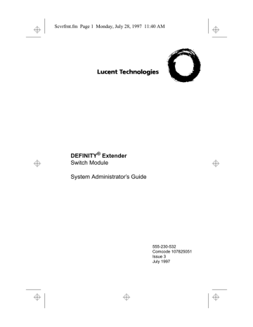 Lucent Technologies DEFINITY Guide Administrator's Manual | Manualzz