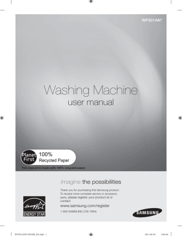 Samsung WF501AN Washing Machine User Manual | Manualzz