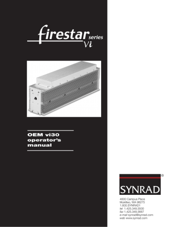 Laser Firestar vi30 Operator's Manual | Manualzz