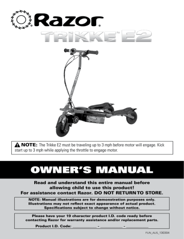 Razor Trikke E2 Owner's Manual | Manualzz