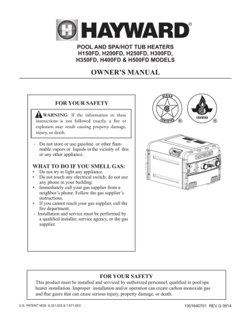 Hayward H250FDN Owner's Manual | Manualzz