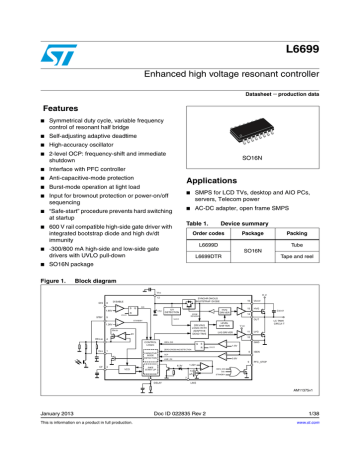 STMicroelectronics L6699 Datasheet | Manualzz