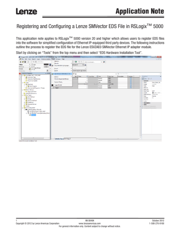 Lenze SMVector EDS File Application Note | Manualzz