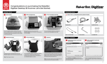 MakerBot Digitizer Desktop 3D Scanner User Manual | Manualzz