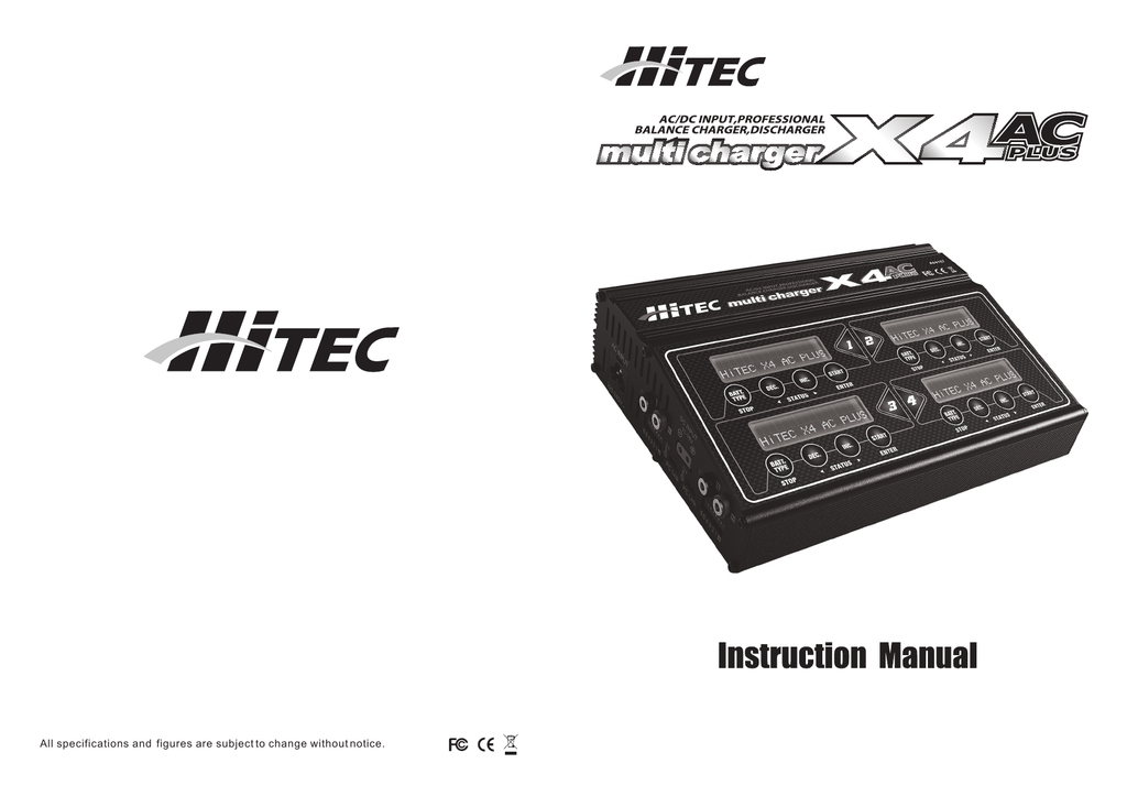 Hitec X4 AC Plus: Four Port ACDC Multi-Charger Manual | Manualzz