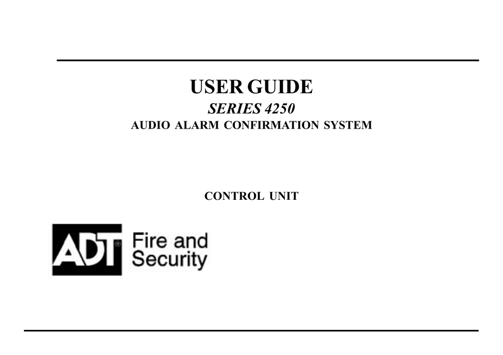 ADT SERIES 4250 User manual | Manualzz