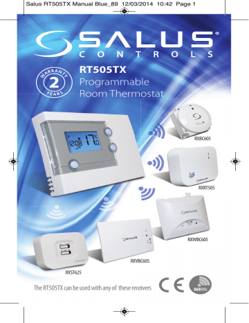 RT505TX Programmable Room Thermostat | Manualzz