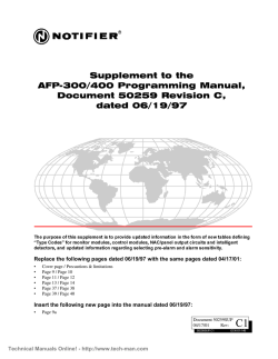 Notifier AFP-400 - Data Sheet, Installation manual, Manual, User manual, instruction manual ...