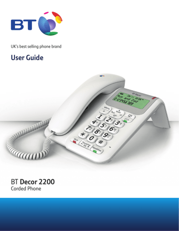BT Decor 2200 Corded telephone User guide | Manualzz