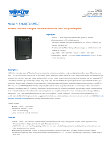 SMART1500SLT | Manualzz