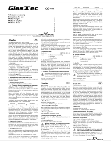 GlasTec Instructions for use | Manualzz