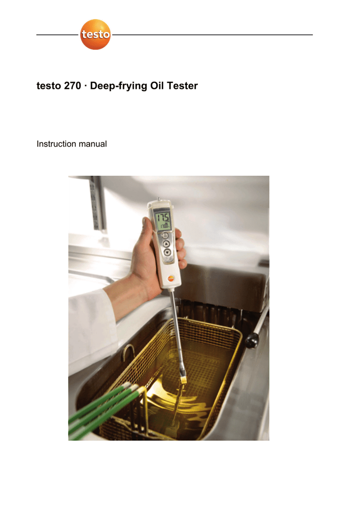 testo 270 · Deep-frying Oil Tester Instruction manual | Manualzz