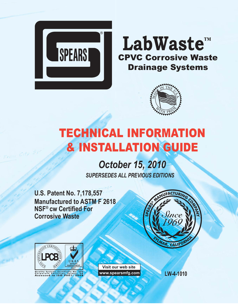 Spears Fittings Spears LabWaste CPVC : information technique et guide d ...