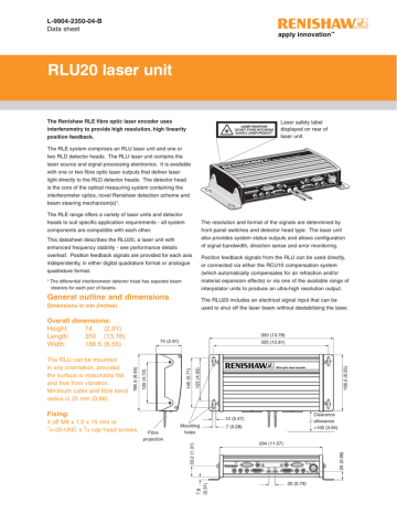 Renishaw RLU20 laser unit Data Sheets | Manualzz