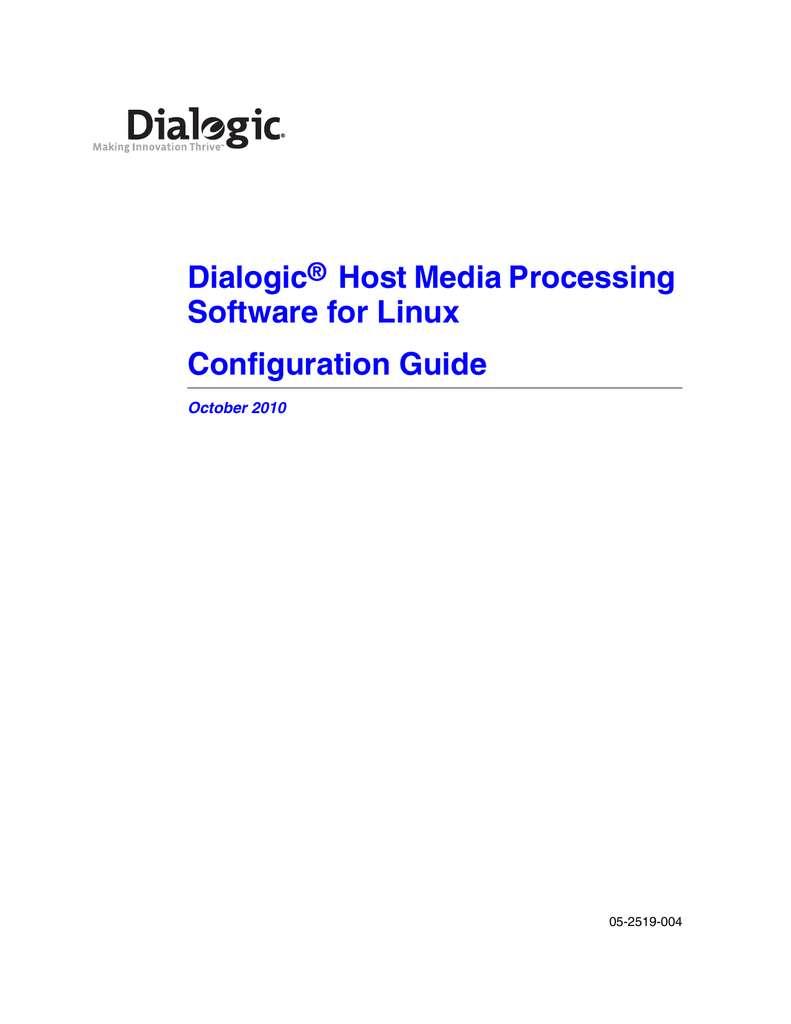 Dialogic System Configuration Guide | Manualzz