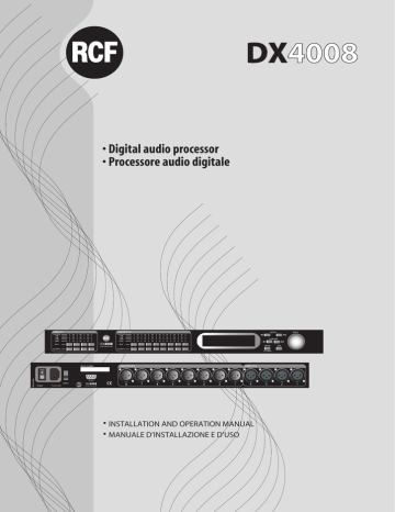 RCF DX4008 Installation and Operation Manual | Manualzz