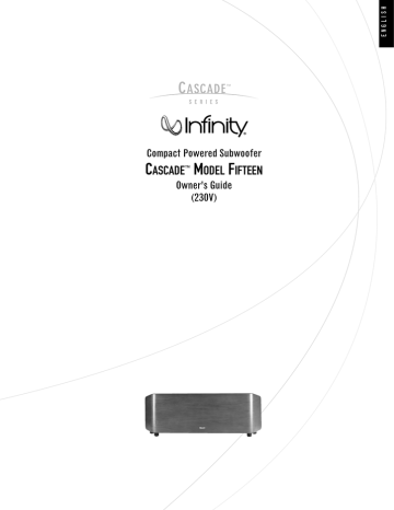 Infinity Cascade Model Fifteen Owner's Guide | Manualzz