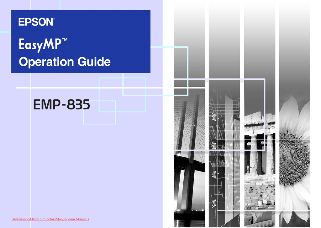 Epson EMP-835 User Guide | Manualzz