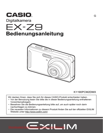 Casio Exilim Zoom EX-Z9 Camera User Guide | Manualzz