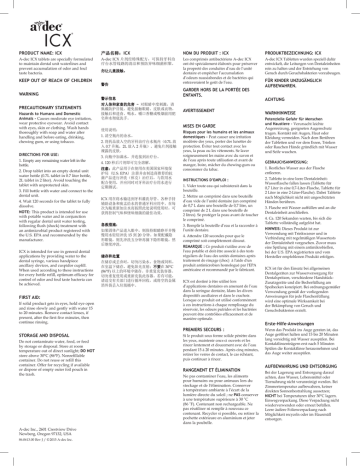 A-dec ICX Dental unit waterline tablets Instructions | Manualzz