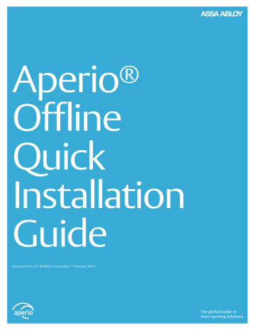 ASSA ABLOY Aperio Offline Lock Quick Installation Guide | Manualzz