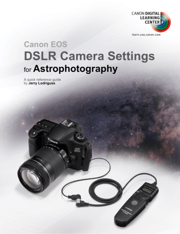 Canon DSLR Camera EOS Astrophotography Quick Reference Guide | Manualzz